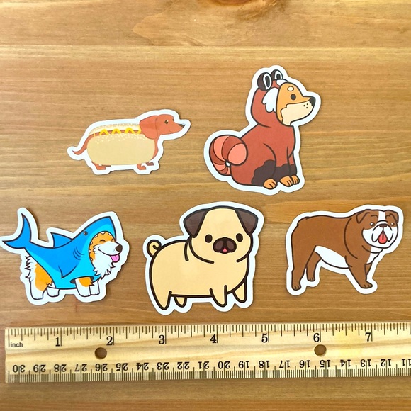 Other | 5 Waterproof Beyond Cute Doggies Stickers | Poshmark